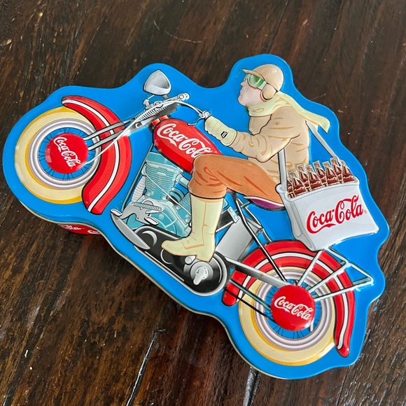 Coca Cola | Accents | Coca Cola Motorcycle Tin | Poshmark